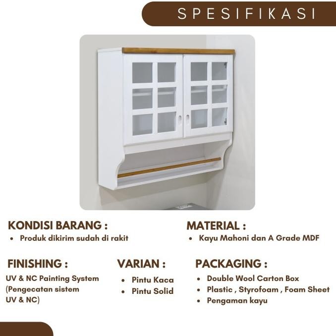 Jual Lemari Dapur Gantung / Lemari Dapur Atas / Rak Dapur / Wall ...