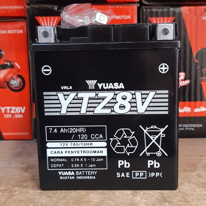 Jual Aki Motor Yamaha R25, XMAX, Honda CBR 250 Yuasa YTZ8V Aki Kering | Shopee Indonesia