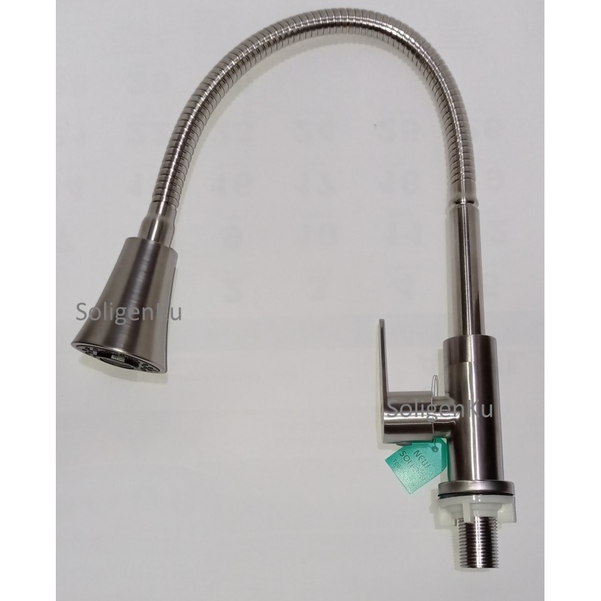 Jual Kran Angsa Fleksibel Soligen Stainless Keran Bak Cuci Piring SUS ...