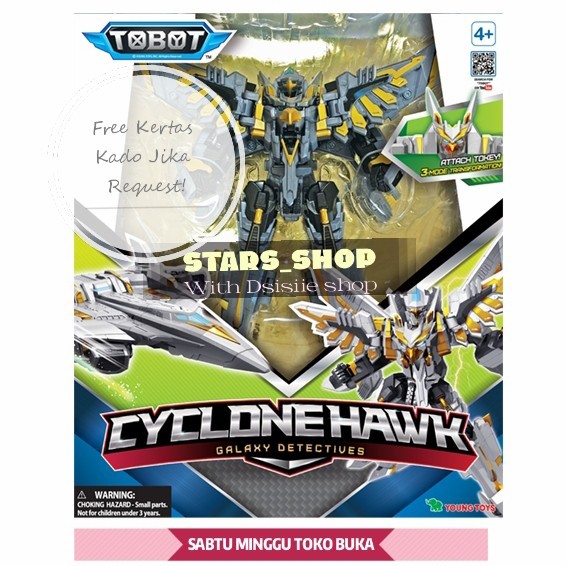 Jual Derty Tobot Galaxy Detectives Cyclone Hawk 3 Mode Transform ...