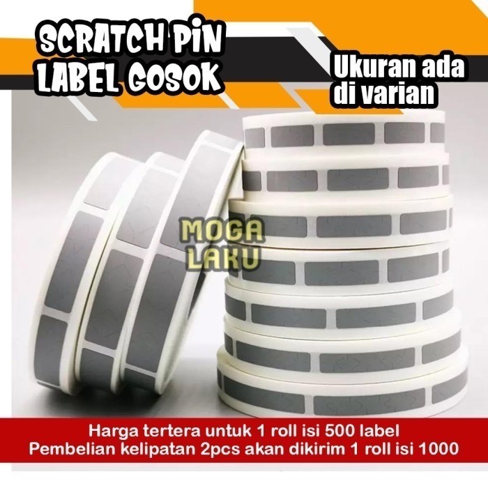Jual scratch off pin scratch pin label gosok voucher sticker | Shopee ...