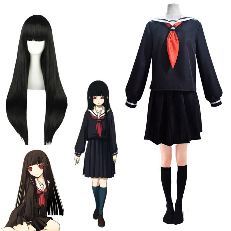 Jual [Ready Stock] Seragam Sekolah Anime Jepang Jigoku Shoujo Enma Ai ...