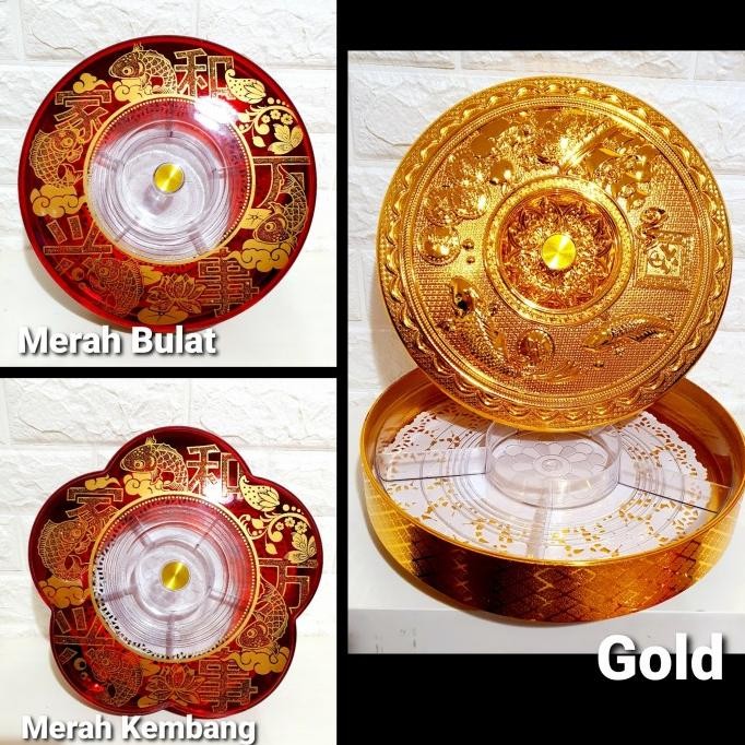 Jual Tempat Permen Kue Imlek Fu Hoki Tempat Kue Putar Rolling Pan Candy ...