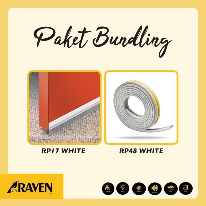Jual TERBARU RAVEN DOOR SEAL RP17 + RP48 WHITE PAKET BUNDLING PENUTUP ...