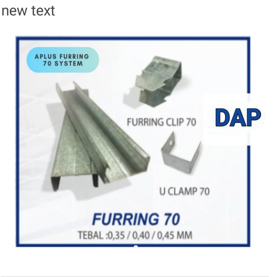 Jual Metal Furing Aplus T-70/ Furing System Rangka penggantung plafon | Shopee Indonesia