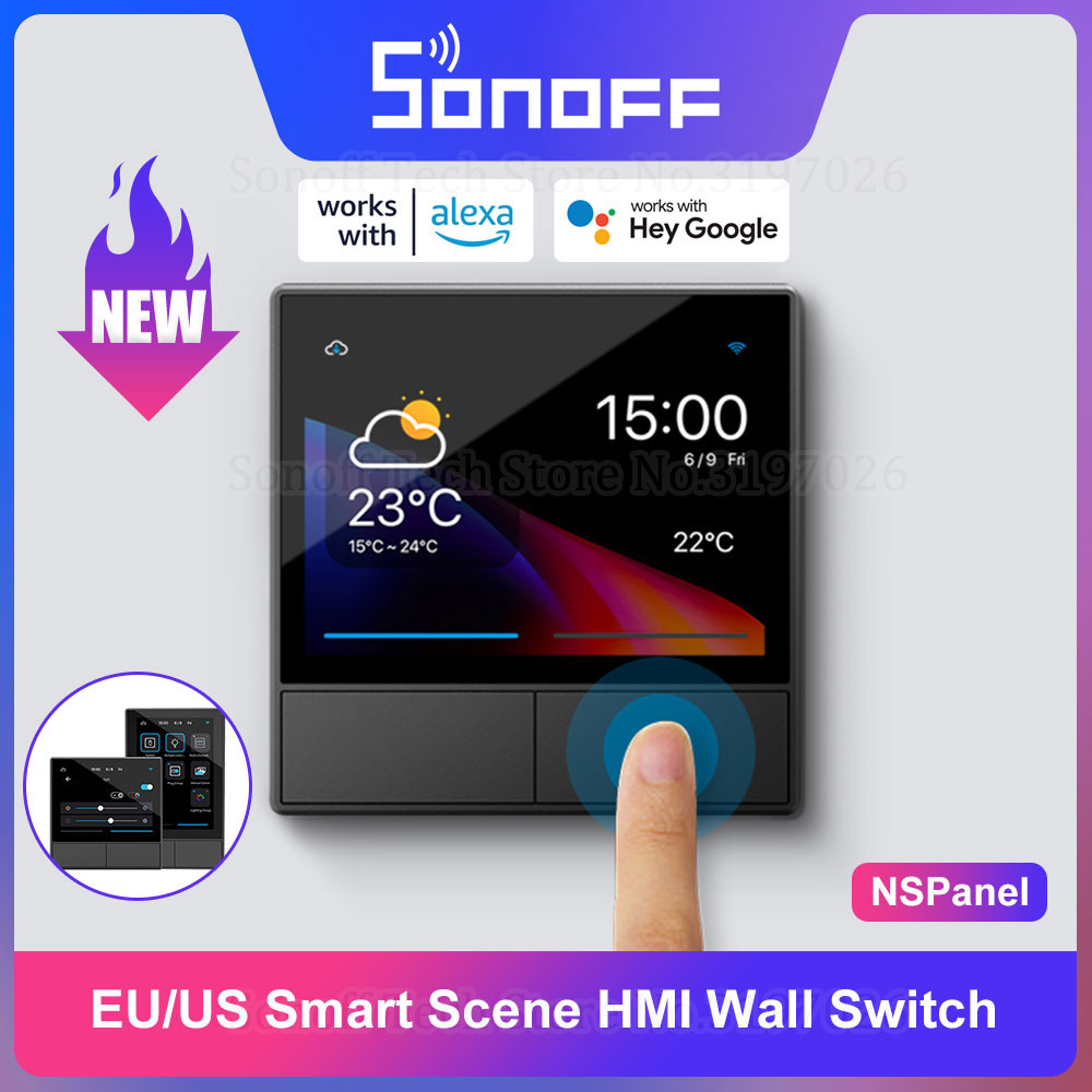 Jual SONOFF NSPanel Smart Sne Wall Switch HMEU/US Panel | Shopee Indonesia