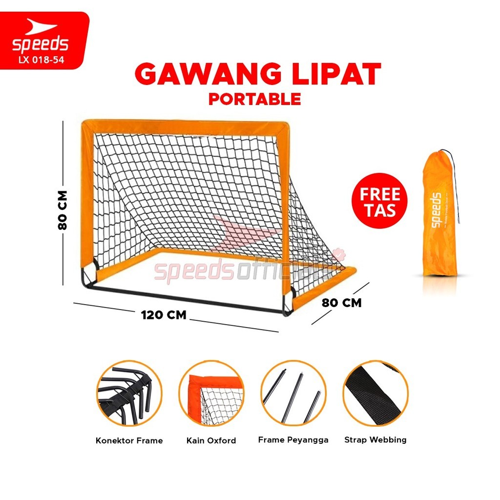 Jual SPEEDS Gawang Jaring Lipat Sport Portable Latihan Sepak Bola Goal ...