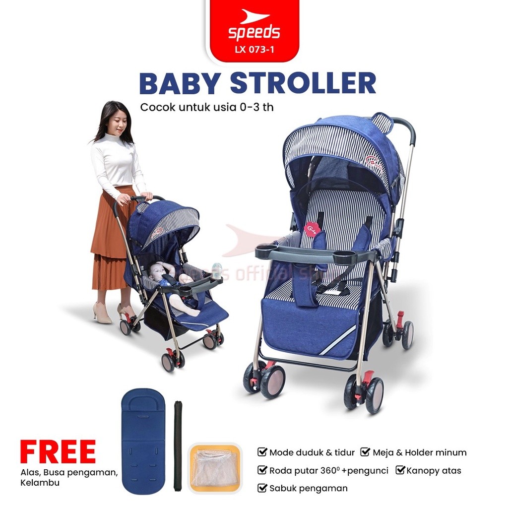 Jual SPEEDS Stroller Anak Newborn Baby Premium Bayi Stroller Kereta ...