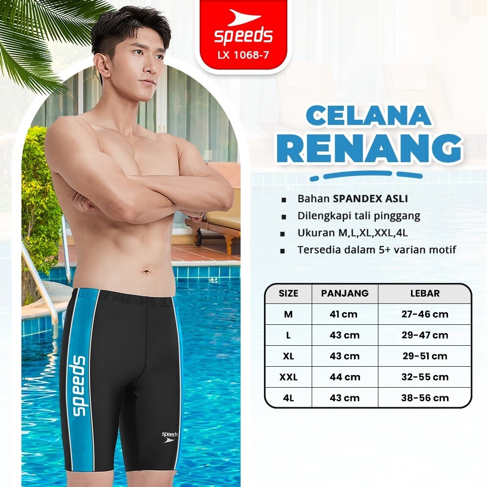 Jual SPEEDS Celana Renang Pendek Boxer Swim Shorts Pakaian Berenang Pria Cowok Kolor Boardshorts ...