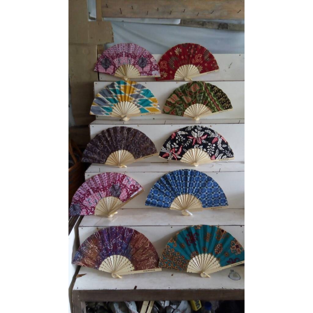 Jual kipas bambu motif batik (27 cm) | Shopee Indonesia