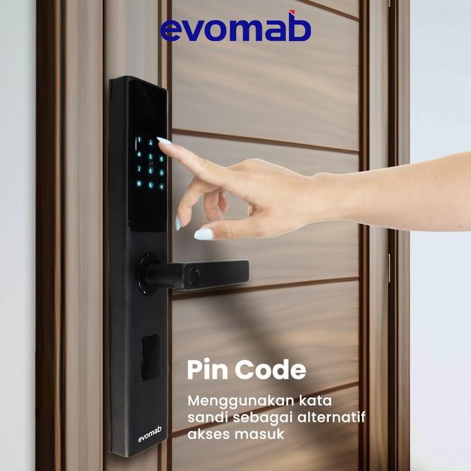 Jual evomab Smart Door Lock Kunci Pintu Digital Fingerprint Kartu EDLK ...