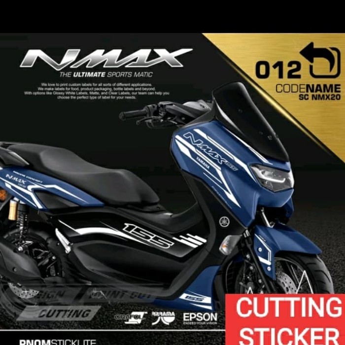 Jual Promo Striping Cutting Sticker New Nmax 2020 For Motor Blue ...