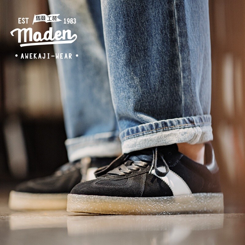 Jual Merek MADEN gaya kerja pria kampus muda mahasiswa retro hijau ...