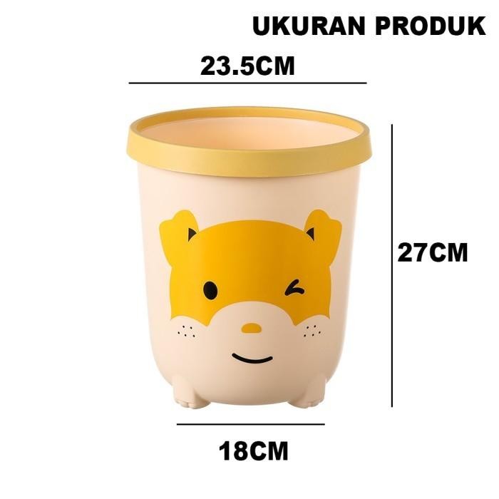 Jual Tempat Sampah Plastik Bulat Karakter Lucu Tong Sampah Ruang ...