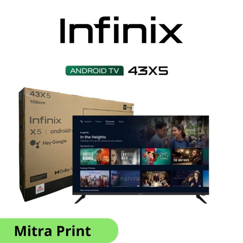 Jual Infinix Smart TV 43X5 - 43" Inchi FHD Display- Android TV - Digital Dolby Audio - Ultra ...