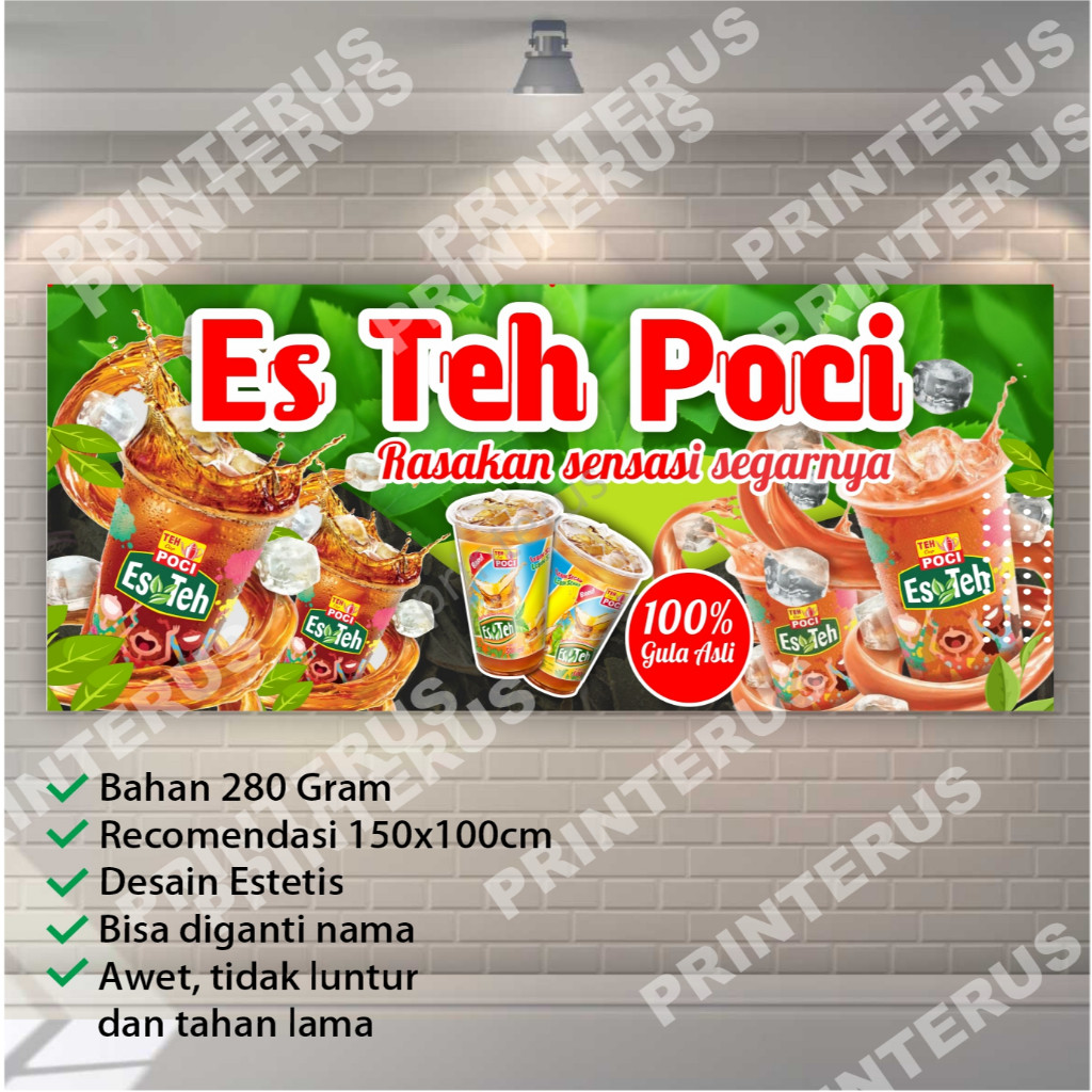 Jual Ambil PROMO Sekarang Juga >> Spanduk Banner Es Teh Poci terlaris ...