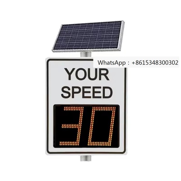 Jual hot sale rader speed detector signs solar powered radar speed limit sign led speed radar ...