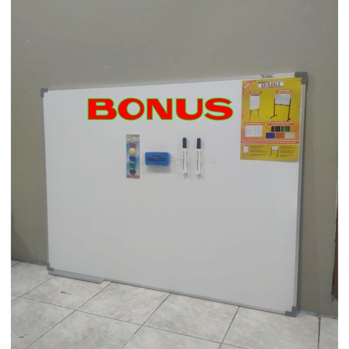 Jual Whiteboard / Papan tulis Magnetic vertikal uk 90x120 cm | Shopee ...