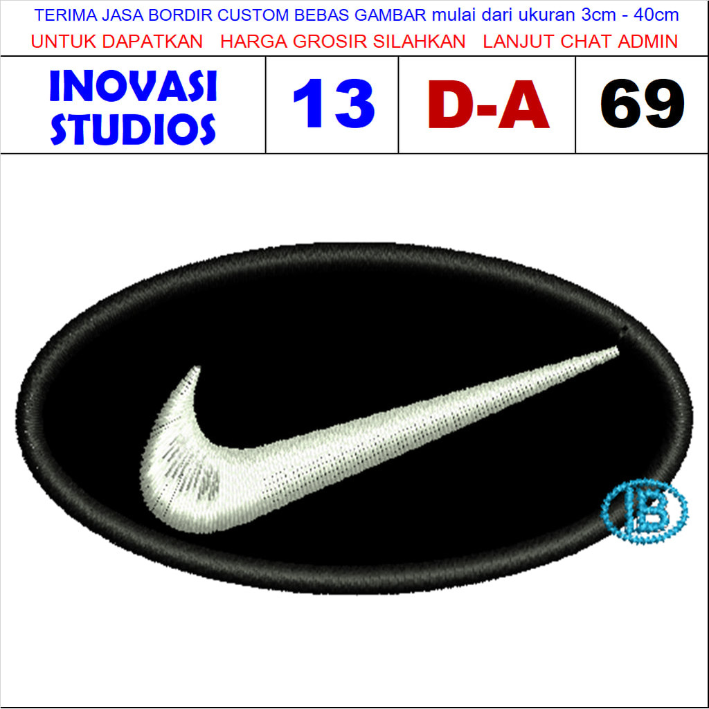 Jual PATCH BORDIR LOGO D-A69 NIKE OVAL REVIEW/TESTIMONI- IPATCH STUDIOS ...