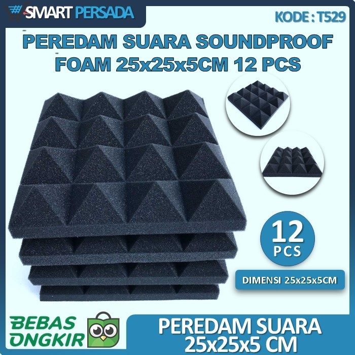 Jual Peredam Suara Ruangan Kamar Dinding Studio Busa Telur Piramid ...