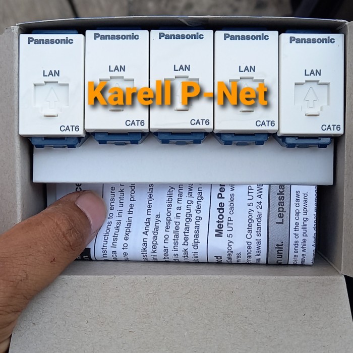 Jual modular panasonic cat 6 WEJ24886 / mata outlet data cat6 panasonic ...