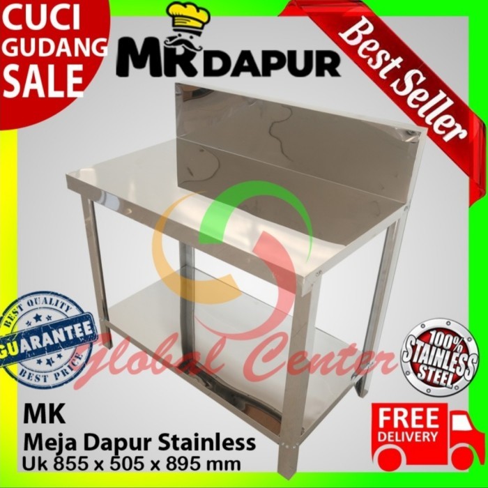 Jual MEJA DAPUR / KOMPOR STAINLESS STEEL MR DAPUR 2 RAK MK SERBAGUNA ...