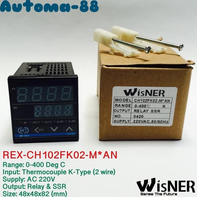 Jual WISNER REX-C100 CH102 DIGITAL PID TEMPERATURE CONTROLLER INPUT THERMOCOUPLE TYPE K OUT ...