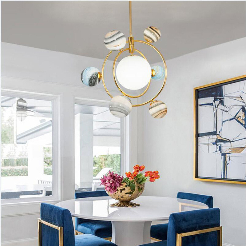 Jual LED Glass Ball Pendant Light Wandering Earth Children Room ...