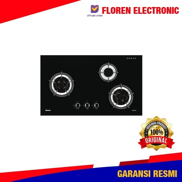Jual Rinnai Kompor Tanam RB-93UG Glass Black RB 93 UG 3 tungku 90cm ...
