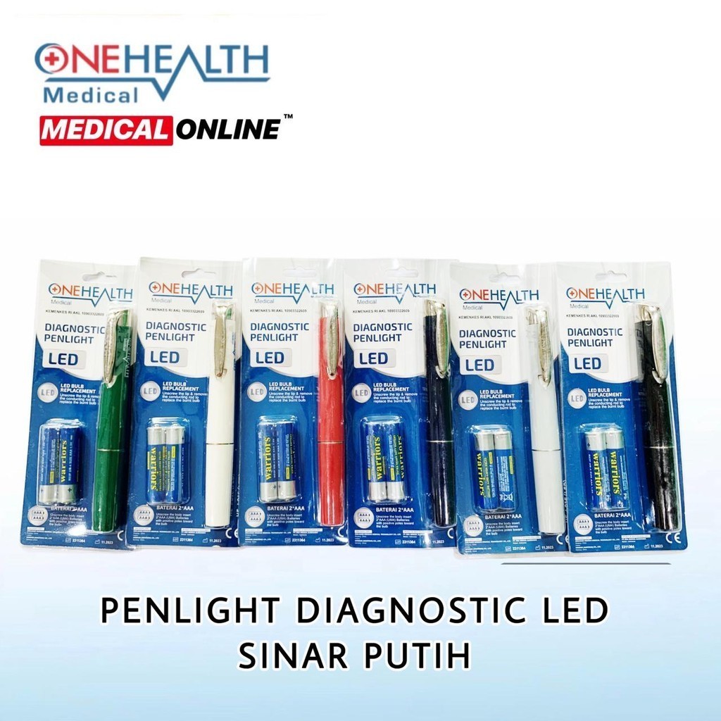 Jual PENLIGHT LED ONEHEALTH LAMPU SINAR PUTIH SENTER MEDIS MEDICAL ...