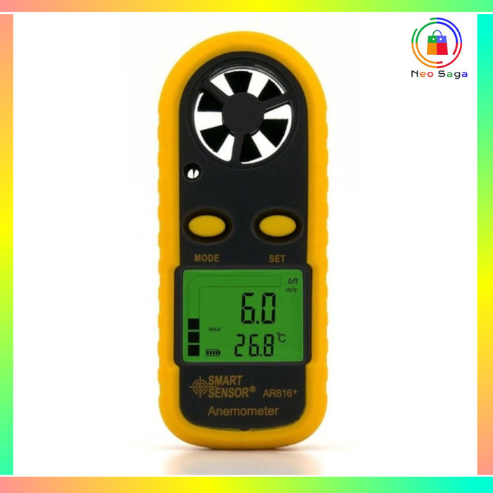 Jual Diskon Digital Anemometer Pengukur Kecepatan Angin Thermometer ...