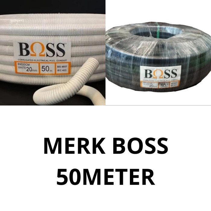 Jual Tambah To Keranjang Boss Flexible Conduit Pvc 20Mm Warna Hitam ...