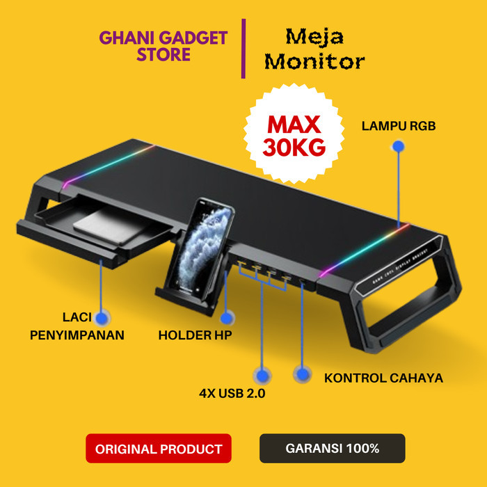 Jual Meja Dudukan Stand Alas Monitor Komputer Laptop Desk Shelf Tempat ...