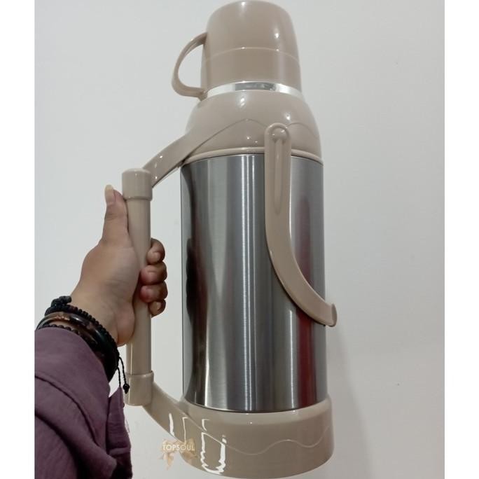 Jual Promo Termos Air Panas 2 Liter Botol Kaca Kedap Vacuum Flask ...
