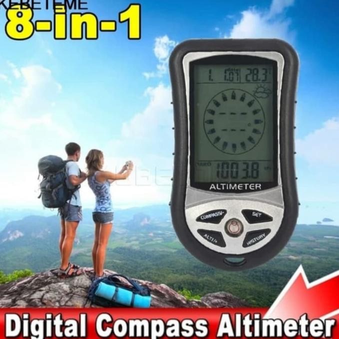 Jual Alat Ukur Ketinggian Digital Altimeter 8in1/Kompas Digital/Hiking ...
