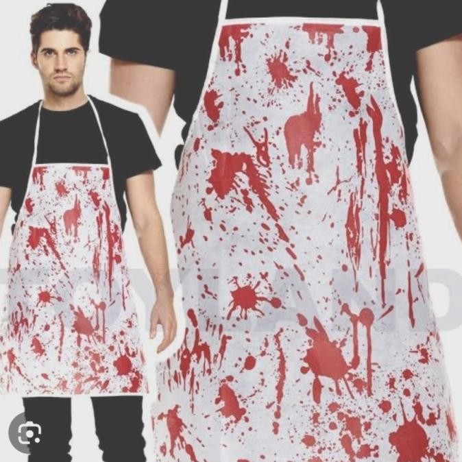 Jual Sale Celemek Apron Darah Blood Butcher Freddy Jason Saw Halloween ...