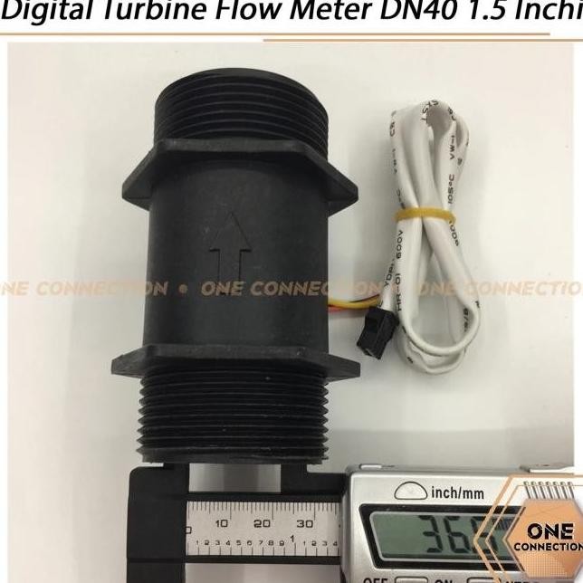 Jual Water Flow Sensor Turbine Dn40 1.5" Hall Flowmeter 1.5 Inch 5 ...