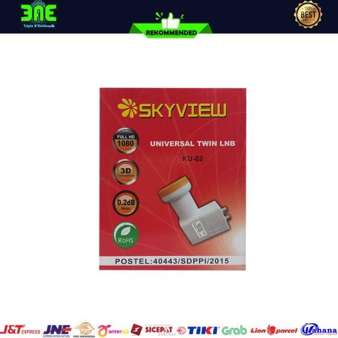 Jual LNB KU BAND OFFSET SKYVIEW DUAL OUT SINYAL PEKA DAN BEST QUALITY | Shopee Indonesia