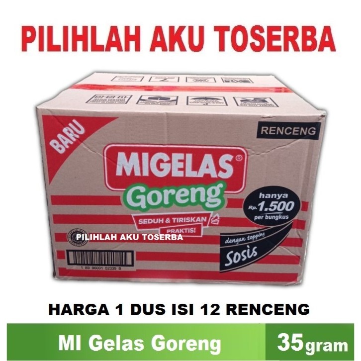 Jual Mie Gelas Migelas GORENG @35 Gr - (HARGA 1 DUS isi 12 Renceng ...