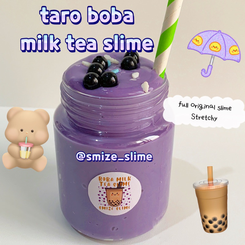 Jual Taro Boba Milk Tea Slime 200Cc Full Original Slime Mainan Anak ...