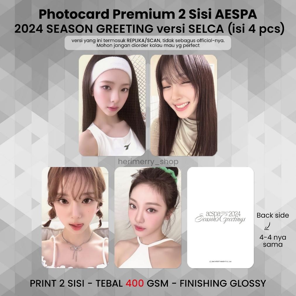 Jual Mega Sale (ISI 4 PCS) Photocard AESPA 2024 Season Greeting 2025 - Potocard PC Premium 2 ...
