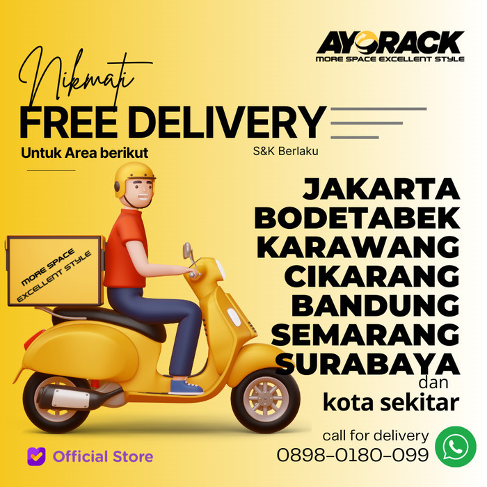 Jual RAK GUDANG BESI 2 METER 4 TINGKAT AYORACK AL2.5-2020S LIGHT DUTY 250KG | Shopee Indonesia