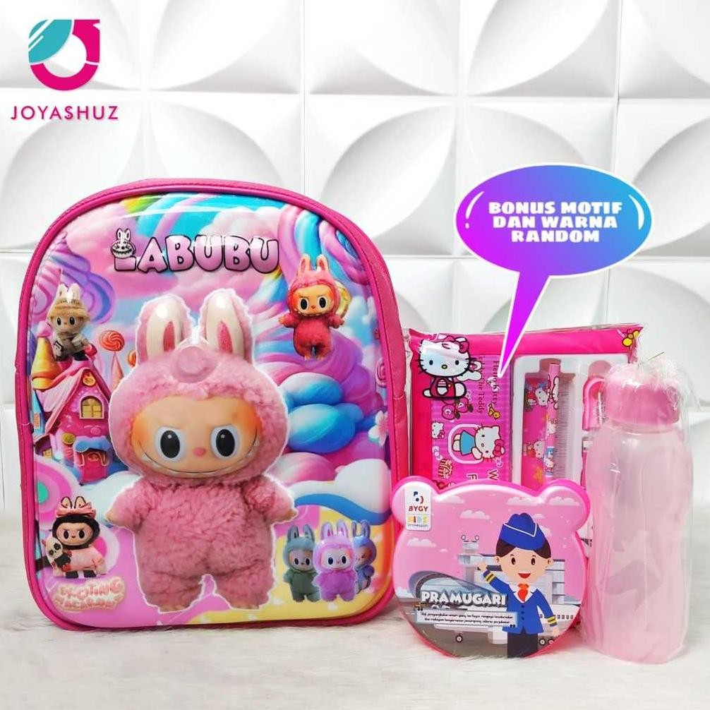 Jual fj-44 Tas Labubu Troli Anak Perempuan 3D Timbul - Tas Sekolah Anak TK SD - Joyashuz ...