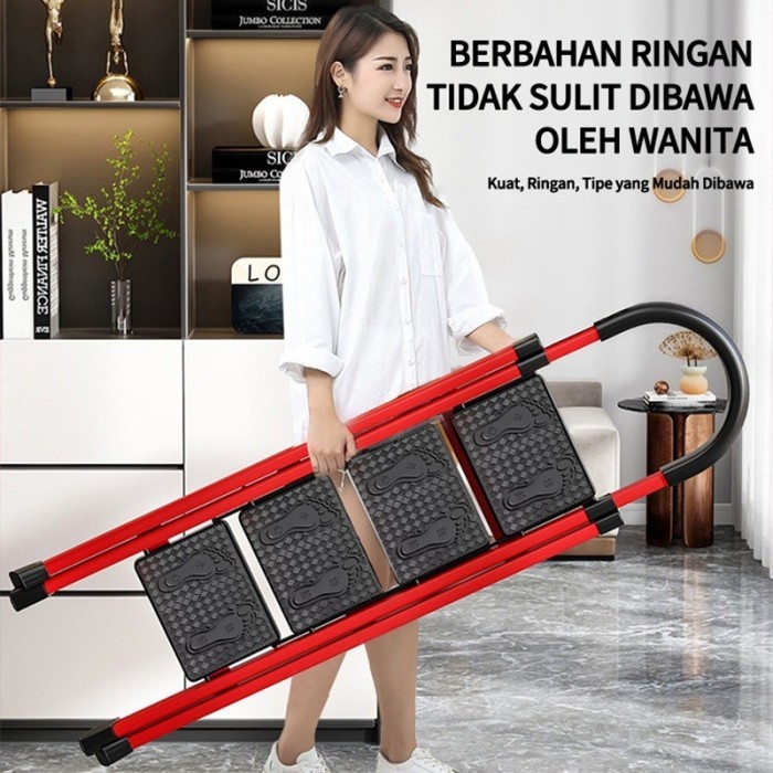 Jual Tangga Rumah Lipat Tangga Besi Lipat 3/4/5/6 Langkah Household Steel Ladder / Tangga Lipat ...