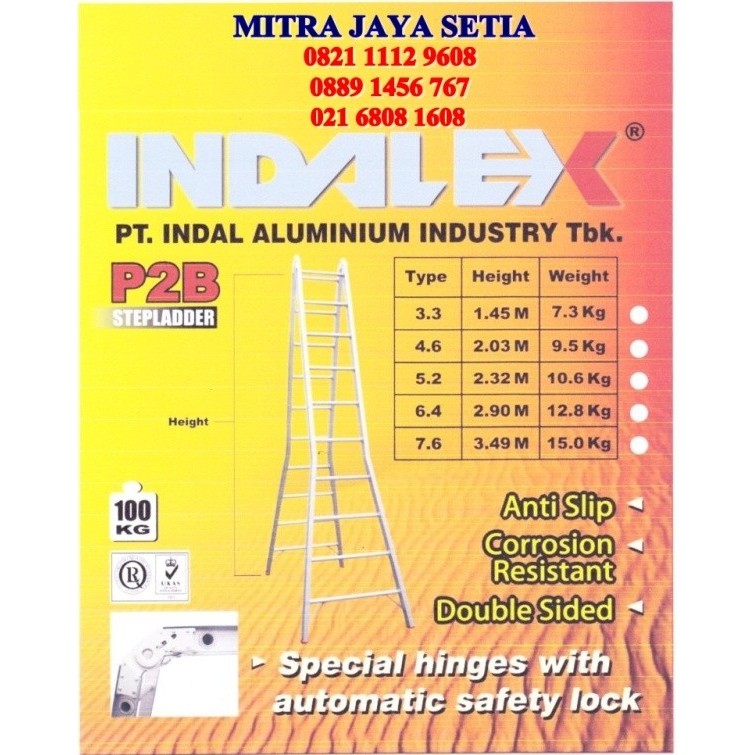 Jual Macam - Macam Tangga Lipat Aluminum Dan Fiberglass Indalex ...