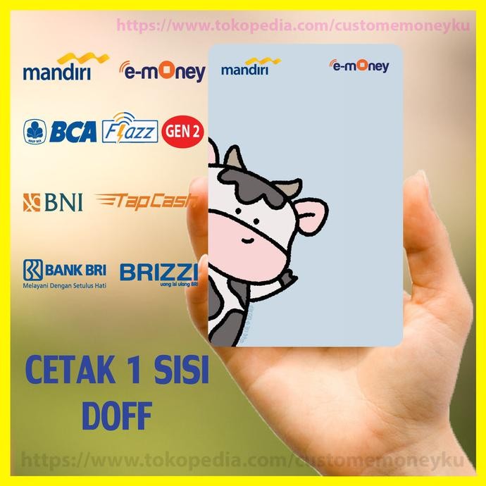 Jual Produk Baru!! KARTU EMONEY MANDIRI BCA GEN 2 BNI BRI ANIMAL COW SAPI CUTE | Shopee Indonesia