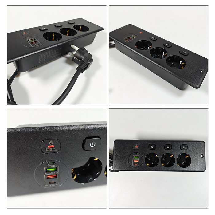 Jual Jual Murah Stop Kontak Meja Meeting Tanam Power Socket 7 Outlet 2 ...