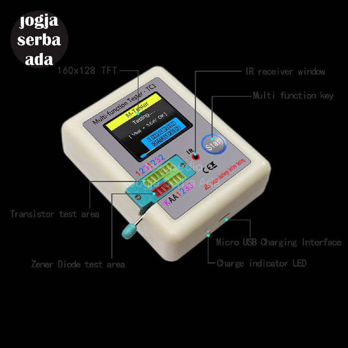 Jual Gm328 Esr Lcr Meter Smart Tester + Pwm + Frequency Oscilloscope ...