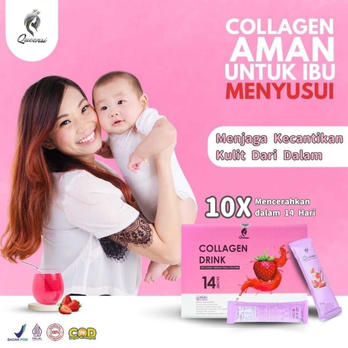 Jual QUEENSI COLLAGEN DRINK ORI > ORIGINAL QUEENSI COLLAGEN ISI 14 PCS ORIGINAL HALAL SUDAH BPOM ...