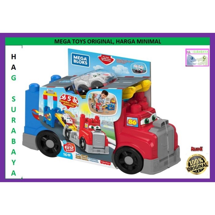Jual Mega Bloks First Build and Race Rig Original 5 Sounds Car 16Pcs ...
